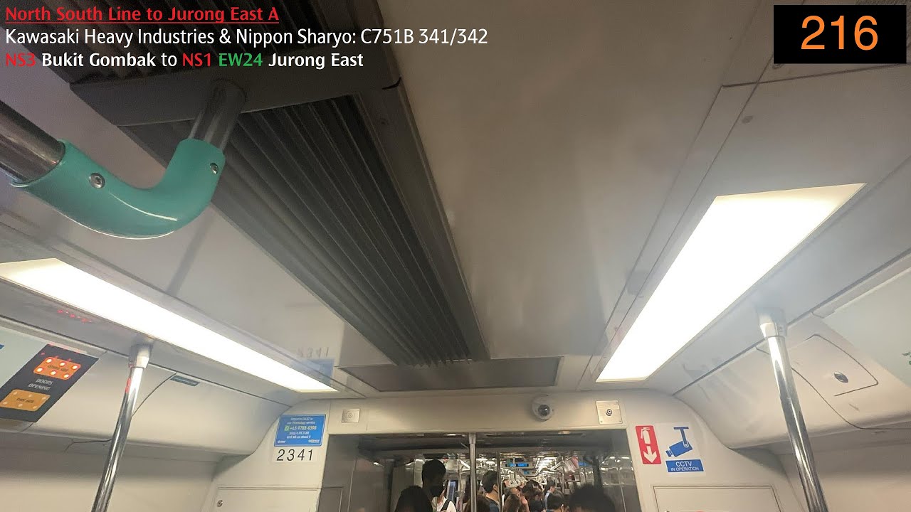 ⁴ᴷ [8 left] SMRT Trains, NSL Train Ride [Bt Gombak → Jurong East ...