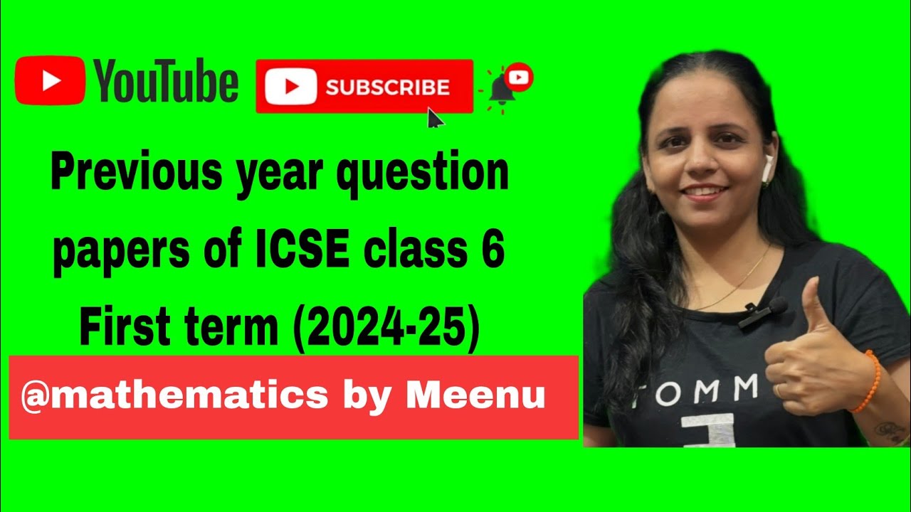 ICSE class 6 ,Previous year question papers of first term. - YouTube
