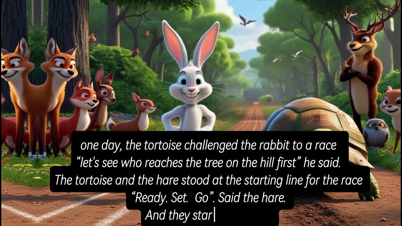 Narrative Text || The Hare and The Tortoise || Story telling - YouTube