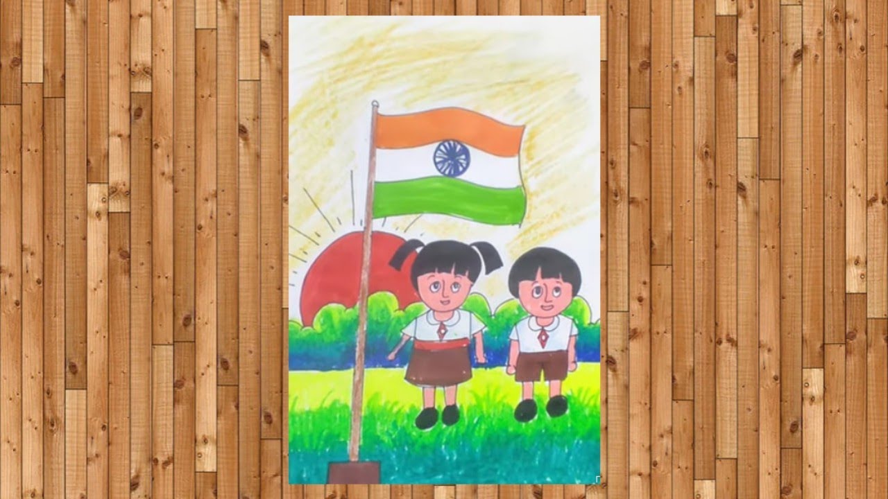 How to draw independence🇮🇳 day drawing for toddler and kids/# ...