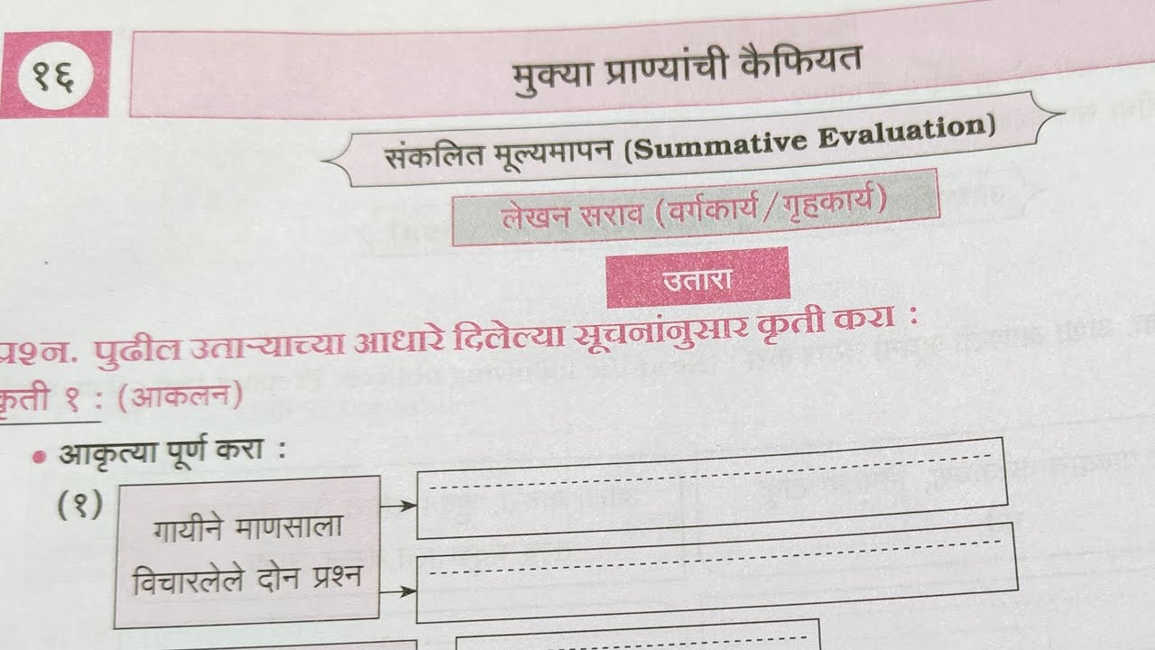 Class 6 Marathi Workbook Chapter 16 | 6th Class Marathi Workbook ...