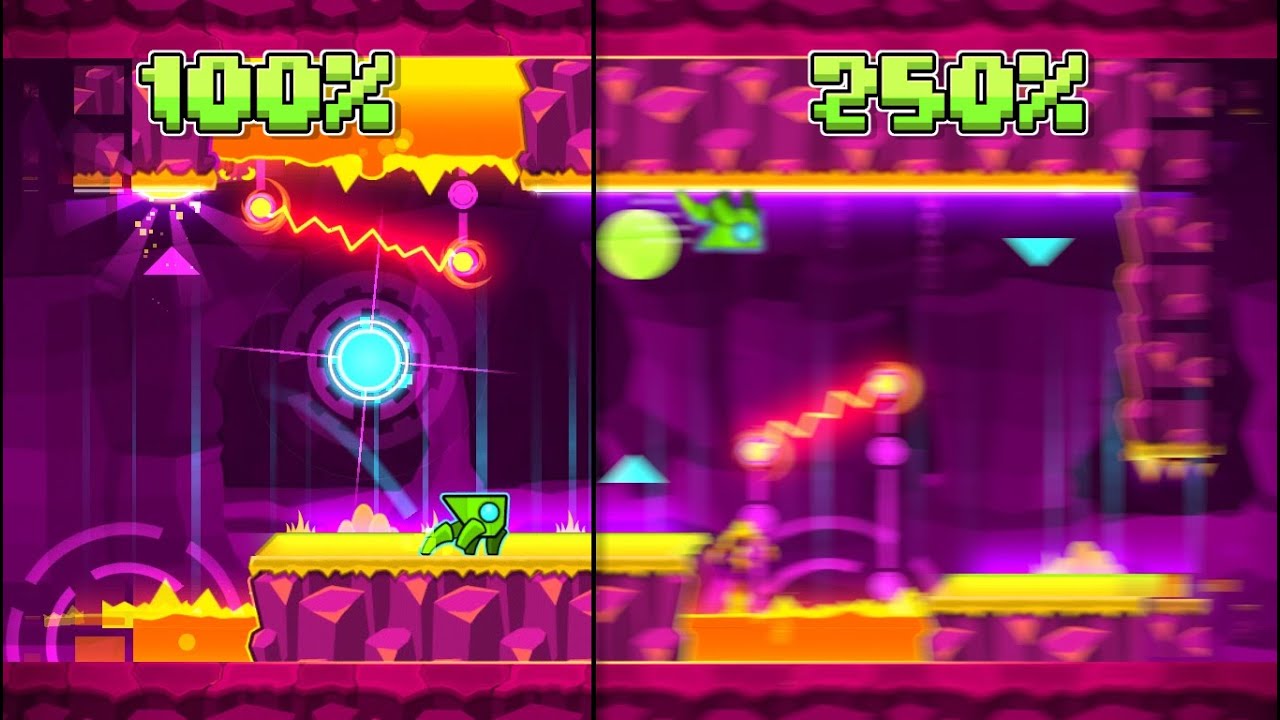 Fingerdash, but the speed changes randomly every 10 seconds! (Geometry ...