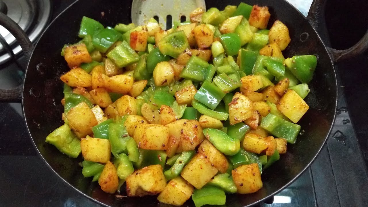 Potato & Capsicum Stir Fry Recipe -- Quickfixes -- No Onion, No Garlic ...