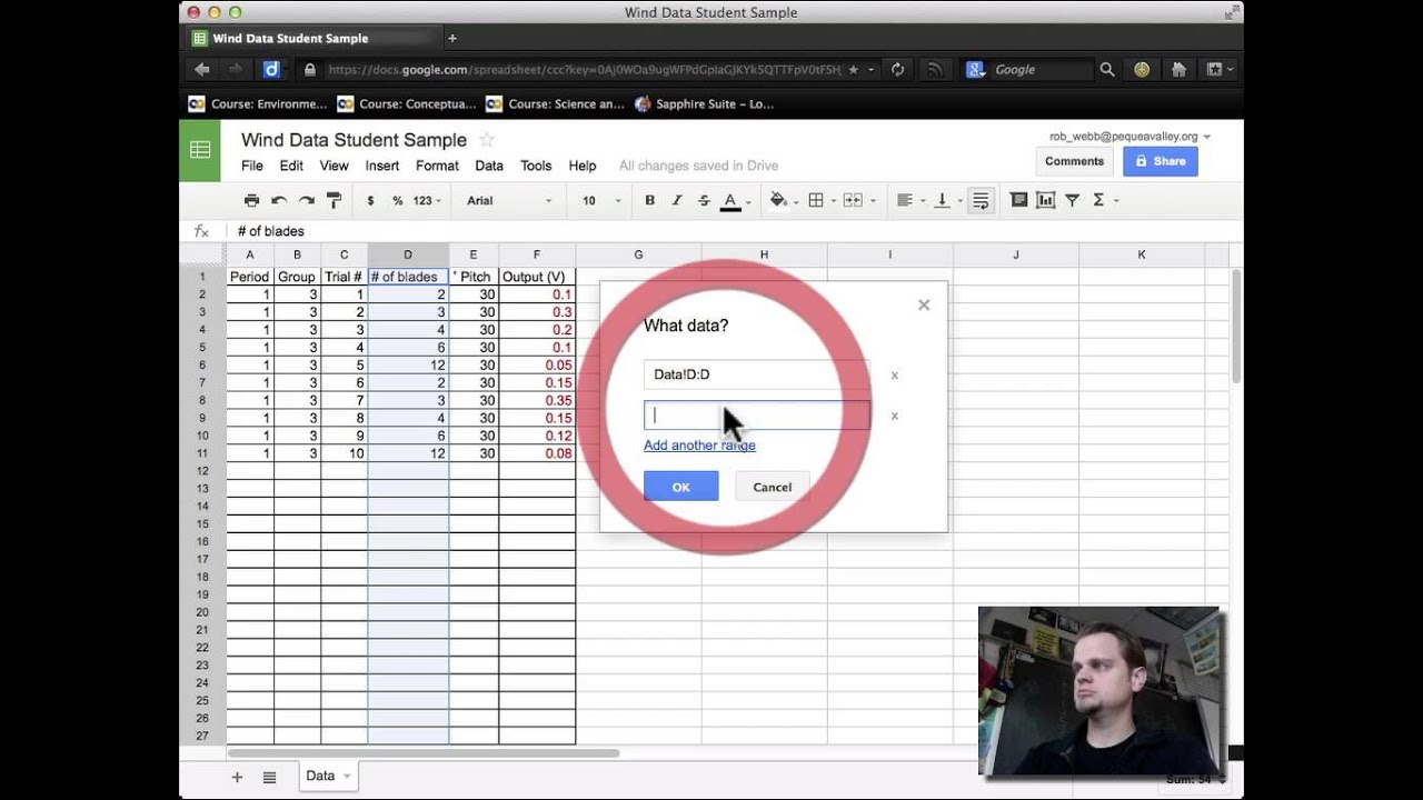 How to make a scatterplot in Google Spreadsheets - YouTube