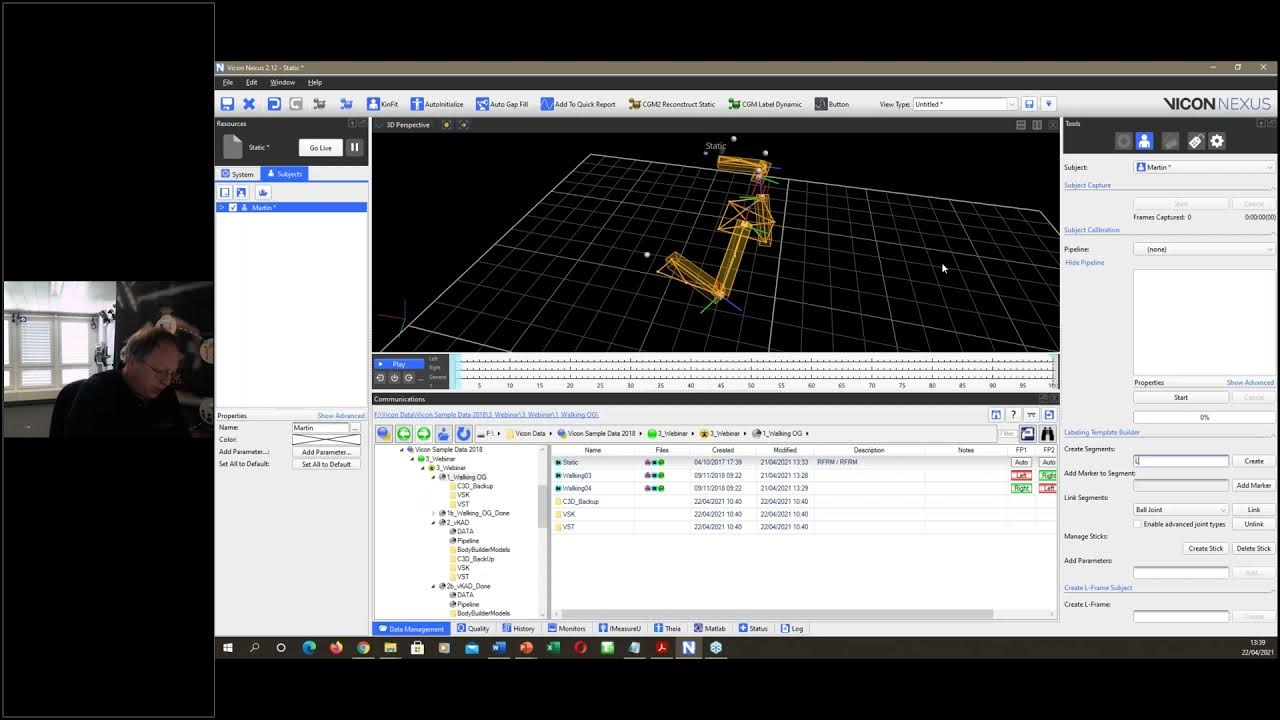 prophysics AG | Webinar Teil 3 | Vicon Nexus Labeling Modelle erstellen - YouTube