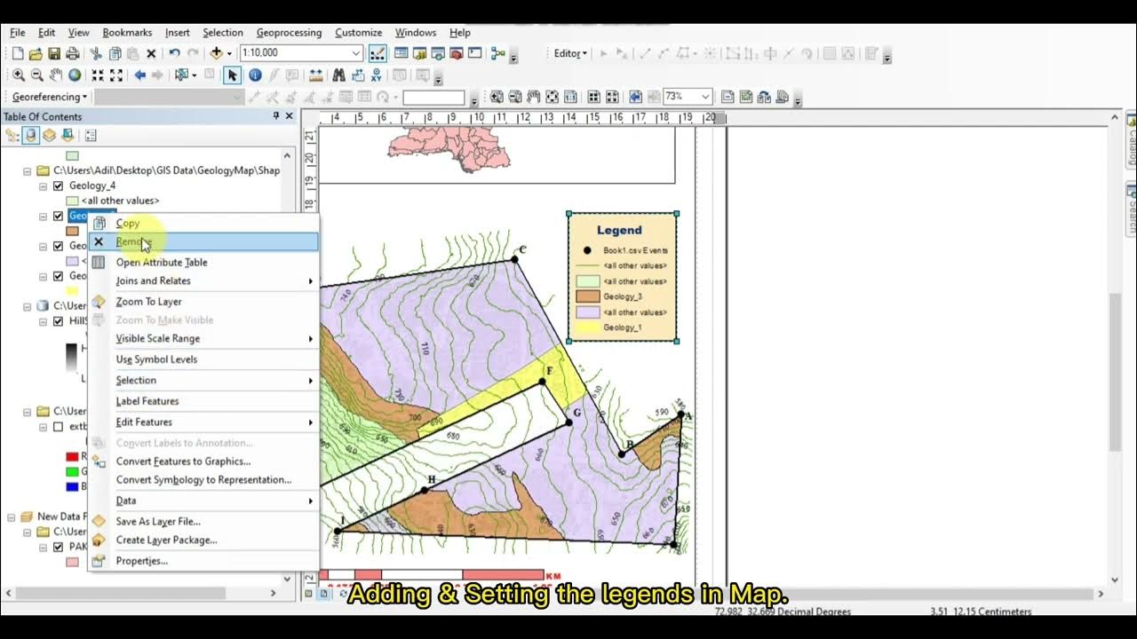 How To Add And Set Legends In Arcmap Arcgisbasic Arcgis Tutorials Youtube