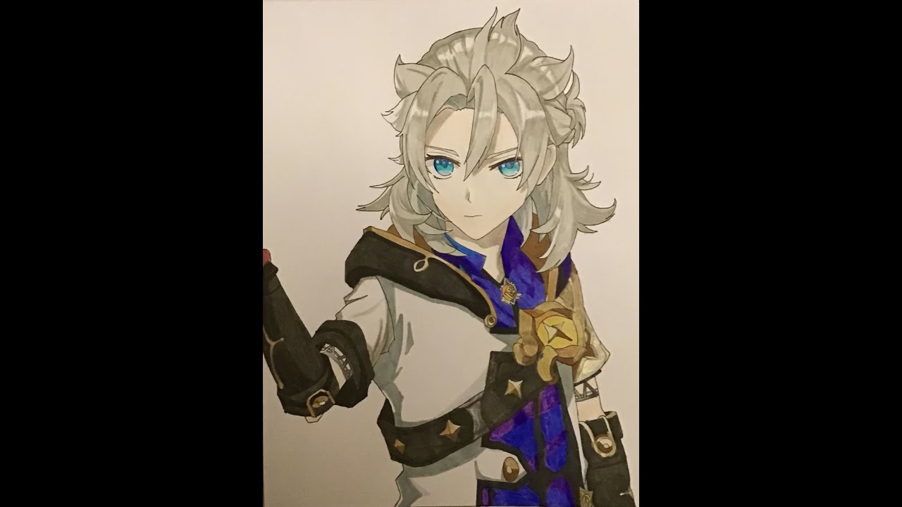 How to draw Albedo from Genshin Impact (step by step) - YouTube