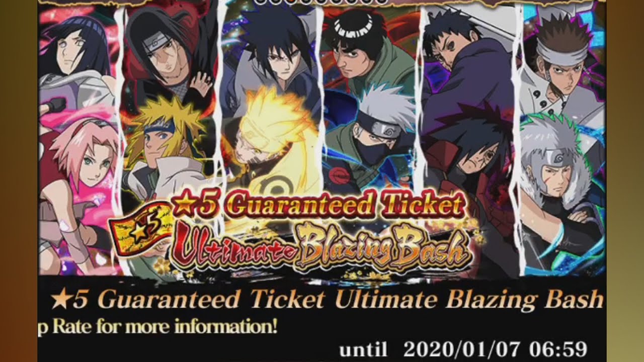 Naruto Blazing - [New Year 2020 Celebration] Guaranteed Blazing Bash Ticket Summons - YouTube