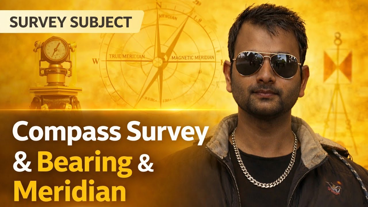 compass survey || Bearing |meridian - YouTube