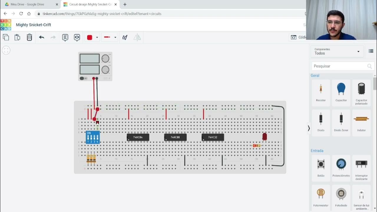 Montagem de circuitos digitais no Tinkercad - YouTube