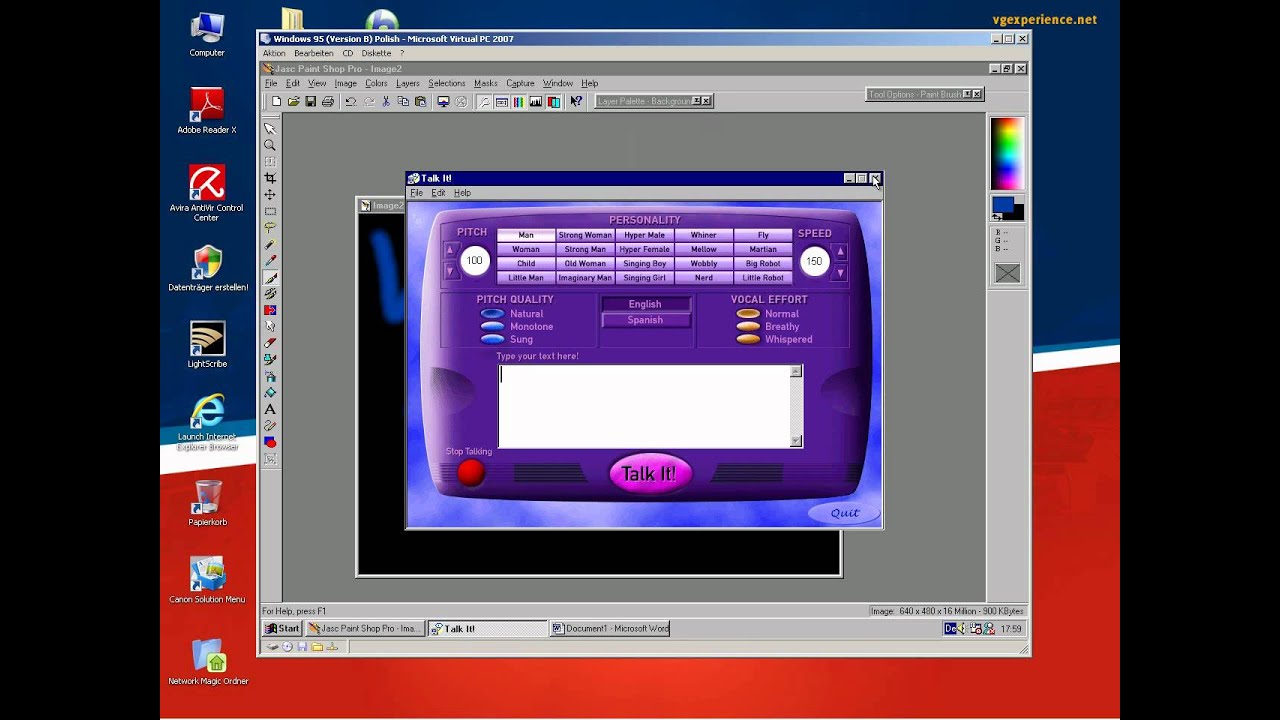 Windows 95 (Version B) Polish and French with PLUS 95! IN Virtual PC ...