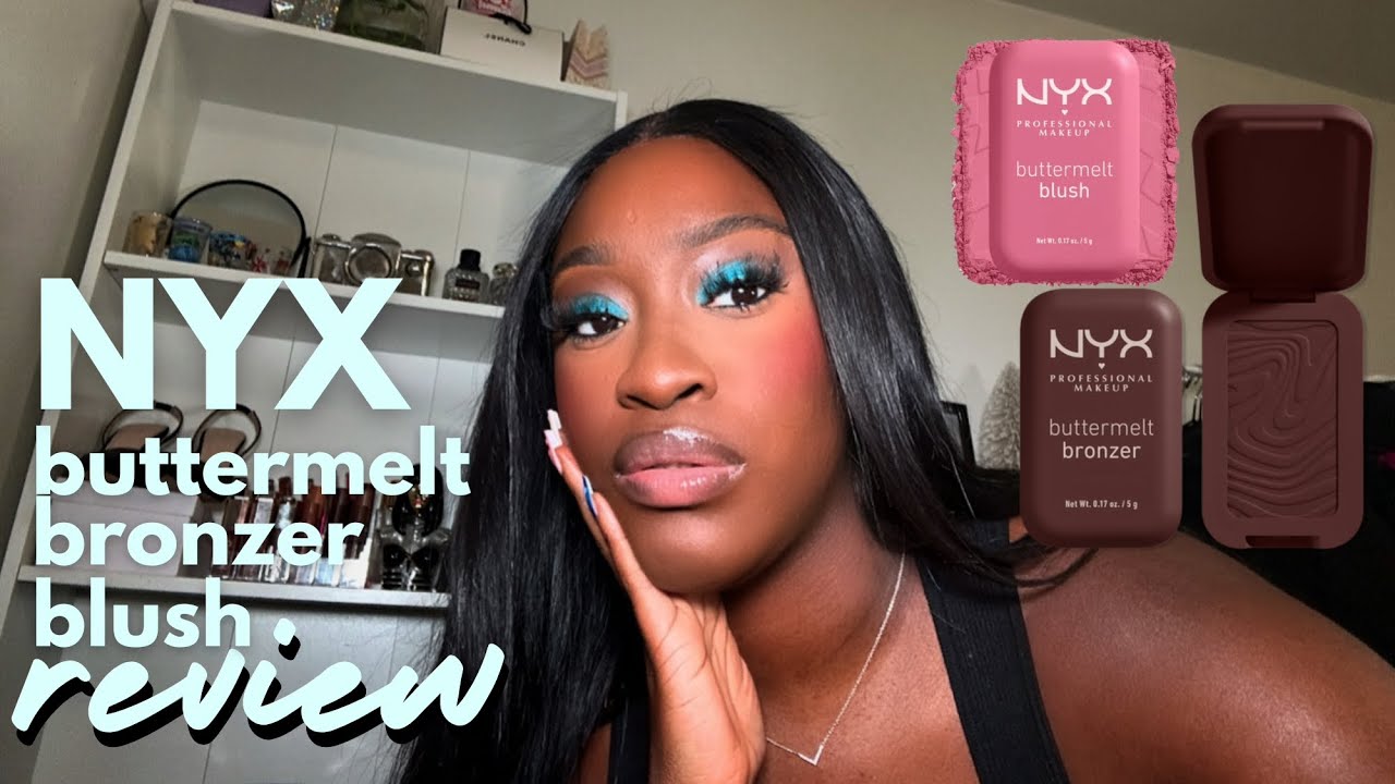 *NEW* NYX BUTTERMELT BRONZER + BLUSH REVIEW ON DARK SKIN | swatches ...