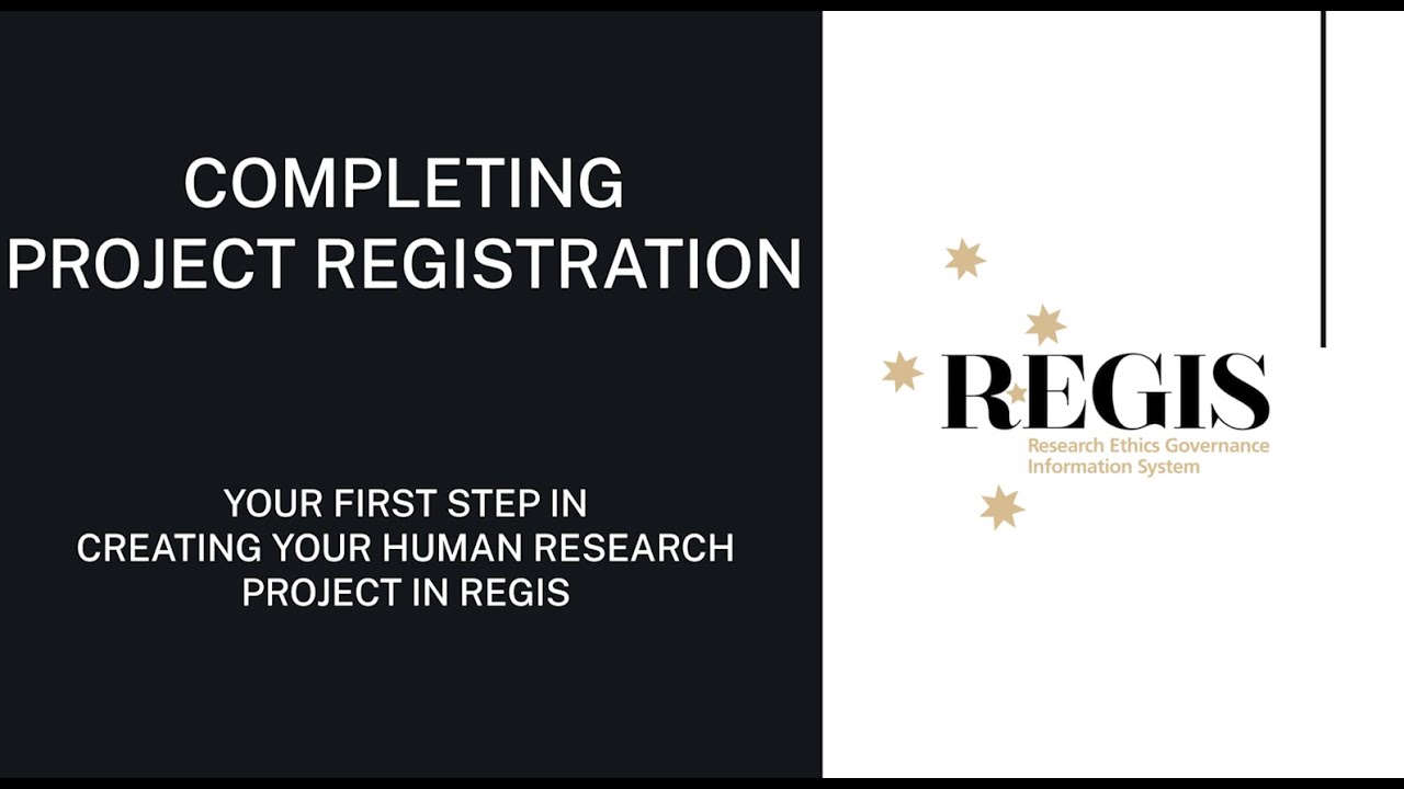 Completing Project Registration in REGIS - YouTube