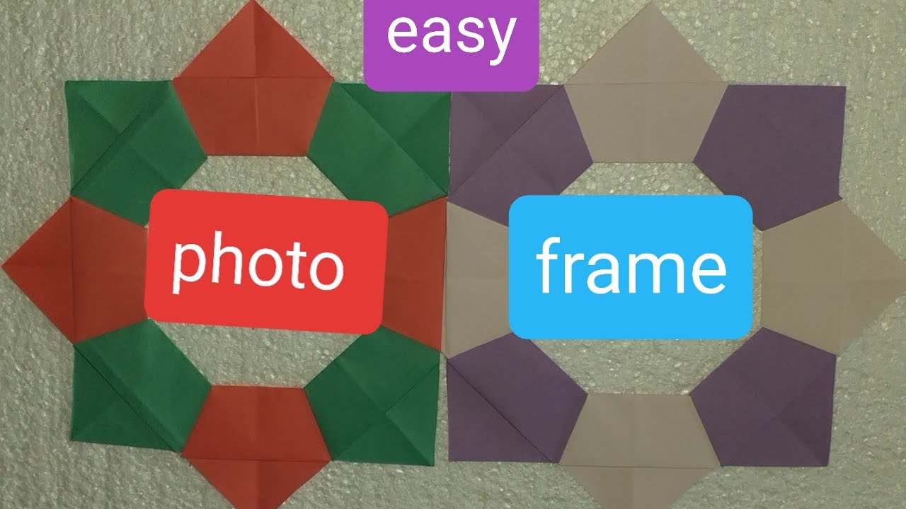 Origami easy make paper photo frame## DIY photo frame idea # - YouTube