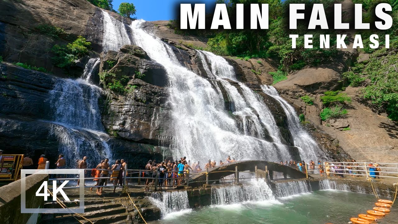 Main Falls Courtellam Tenkasi • Walking Tour in 4K 60fps - YouTube