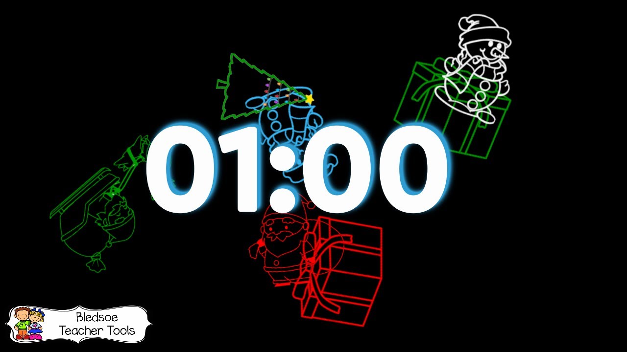 1 Minute Floating Christmas Timer No Music - YouTube