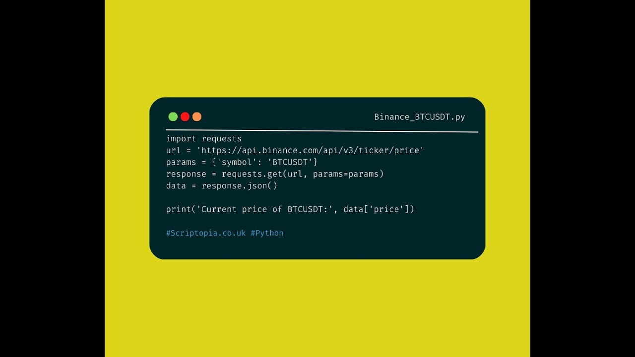 Python Binance - Get latest Bitcoin price - YouTube