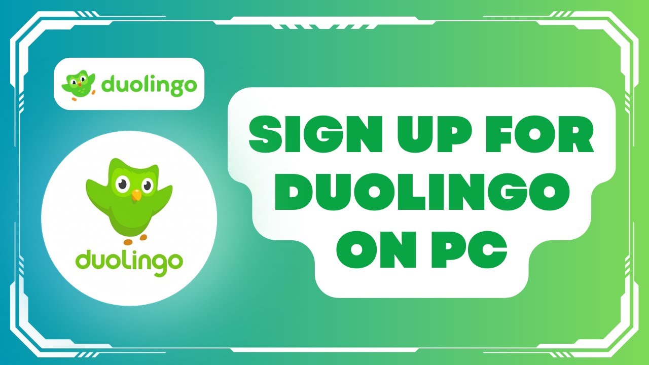 How to Sign Up for Duolingo on PC - YouTube