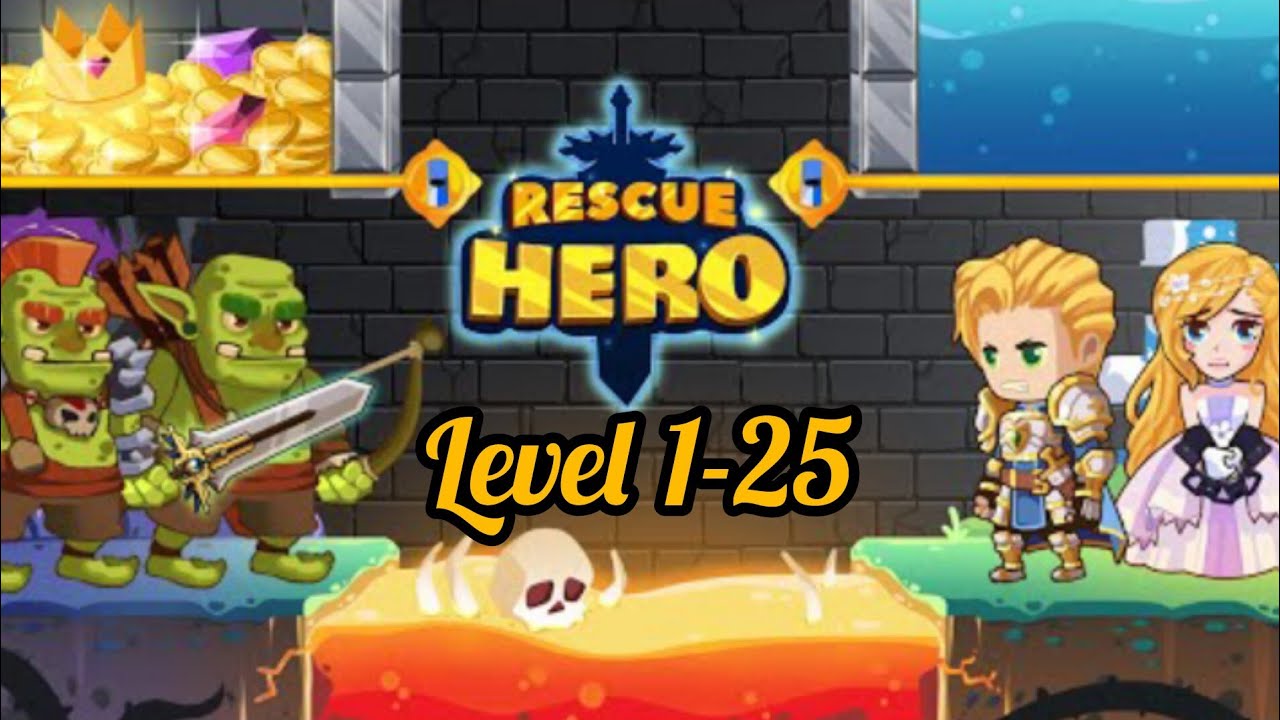 Rescue hero puzzle game | level 1-25 gameplay| - YouTube