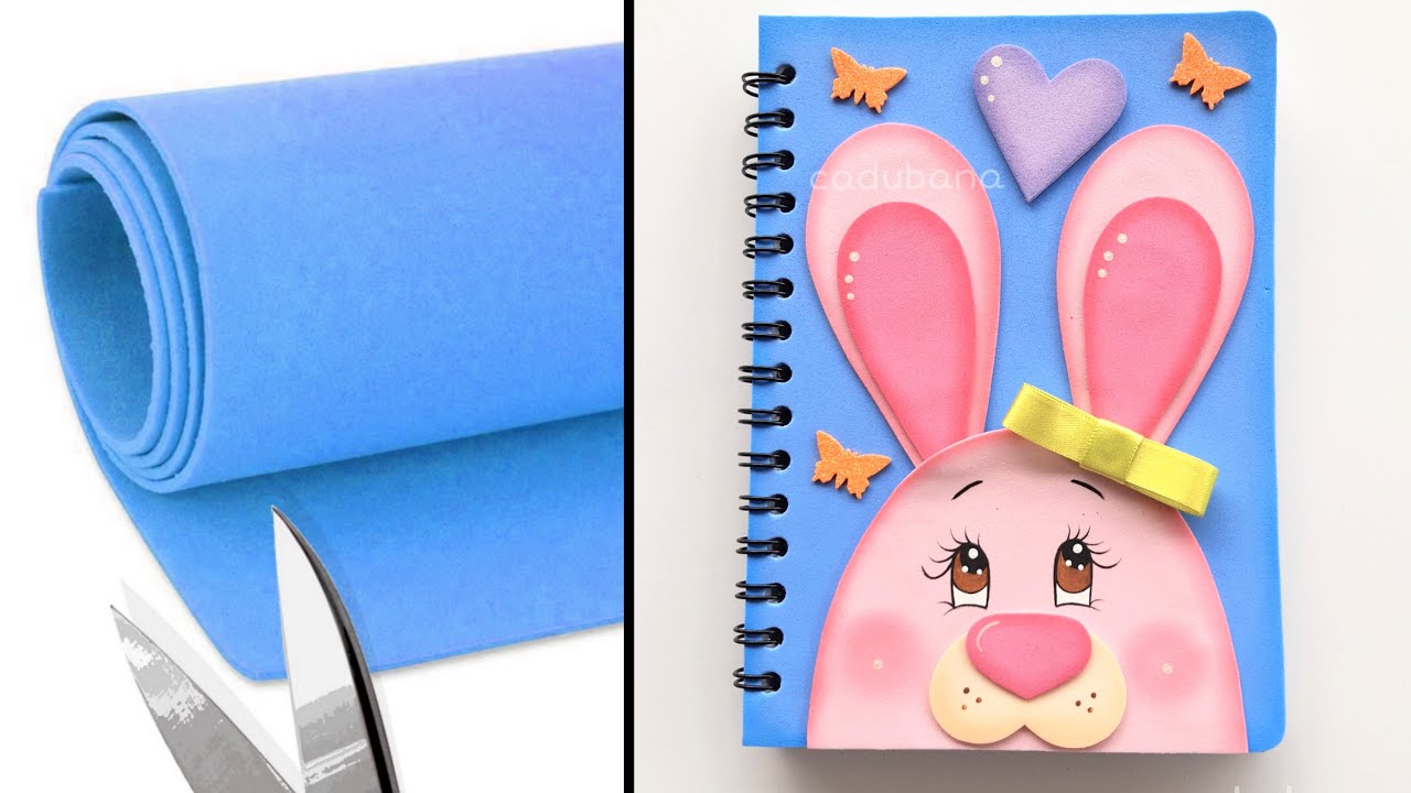 Decoración de un cuaderno argollado fácil y bonito - CADUBANA - YouTube