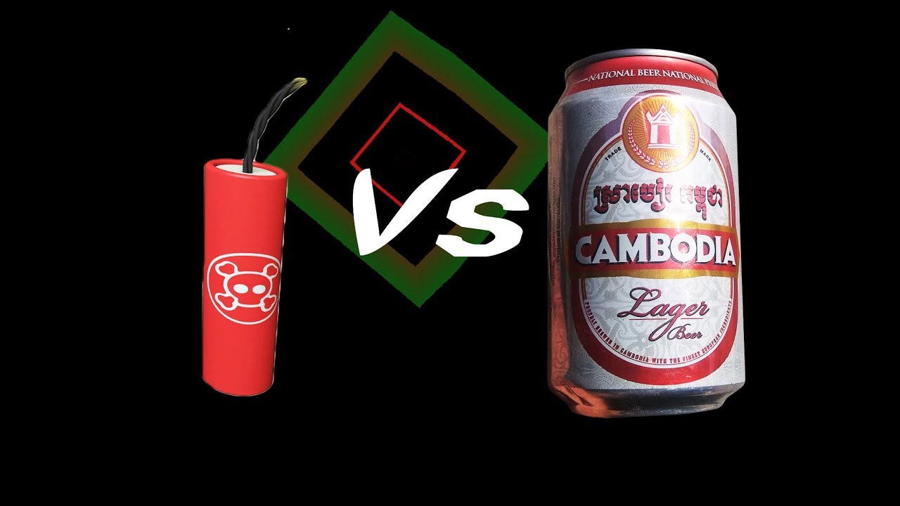 Firecracker Vs Beer Cambodia - YouTube