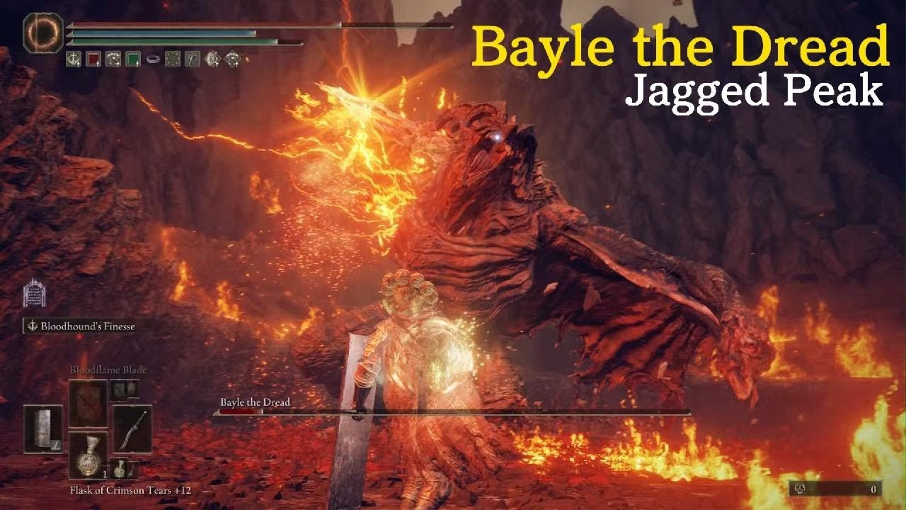 Bayle the Dread vs. Bloodhound's Fang & Igon | Jagged Peak Boss - Elden ...