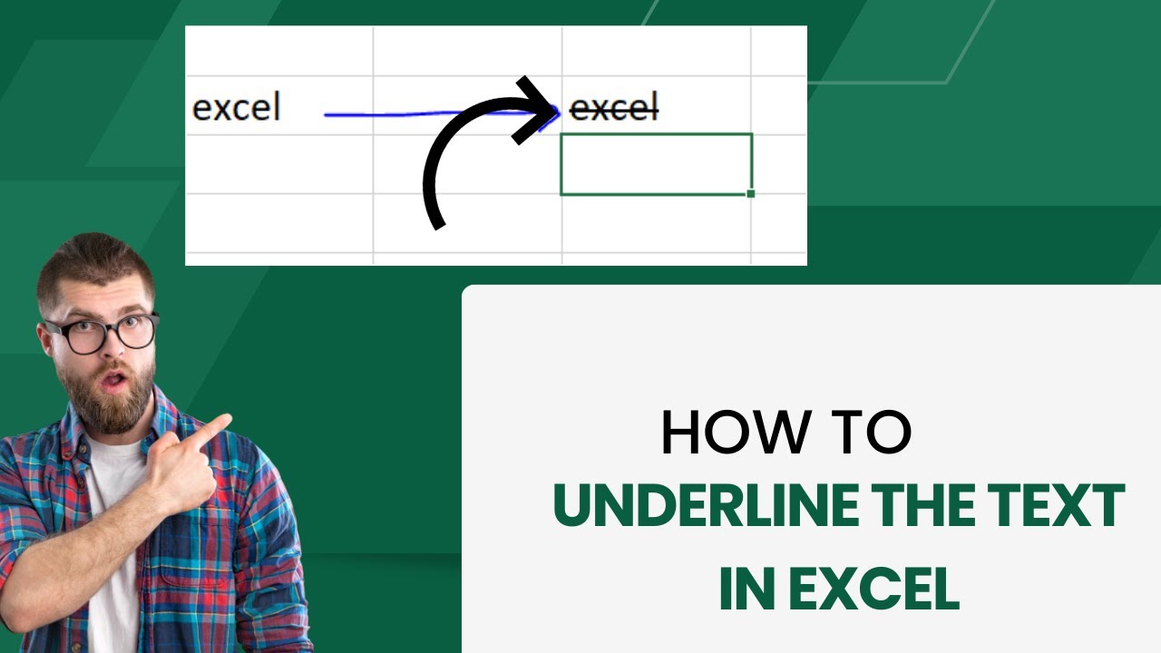how to underline the text in excel - YouTube