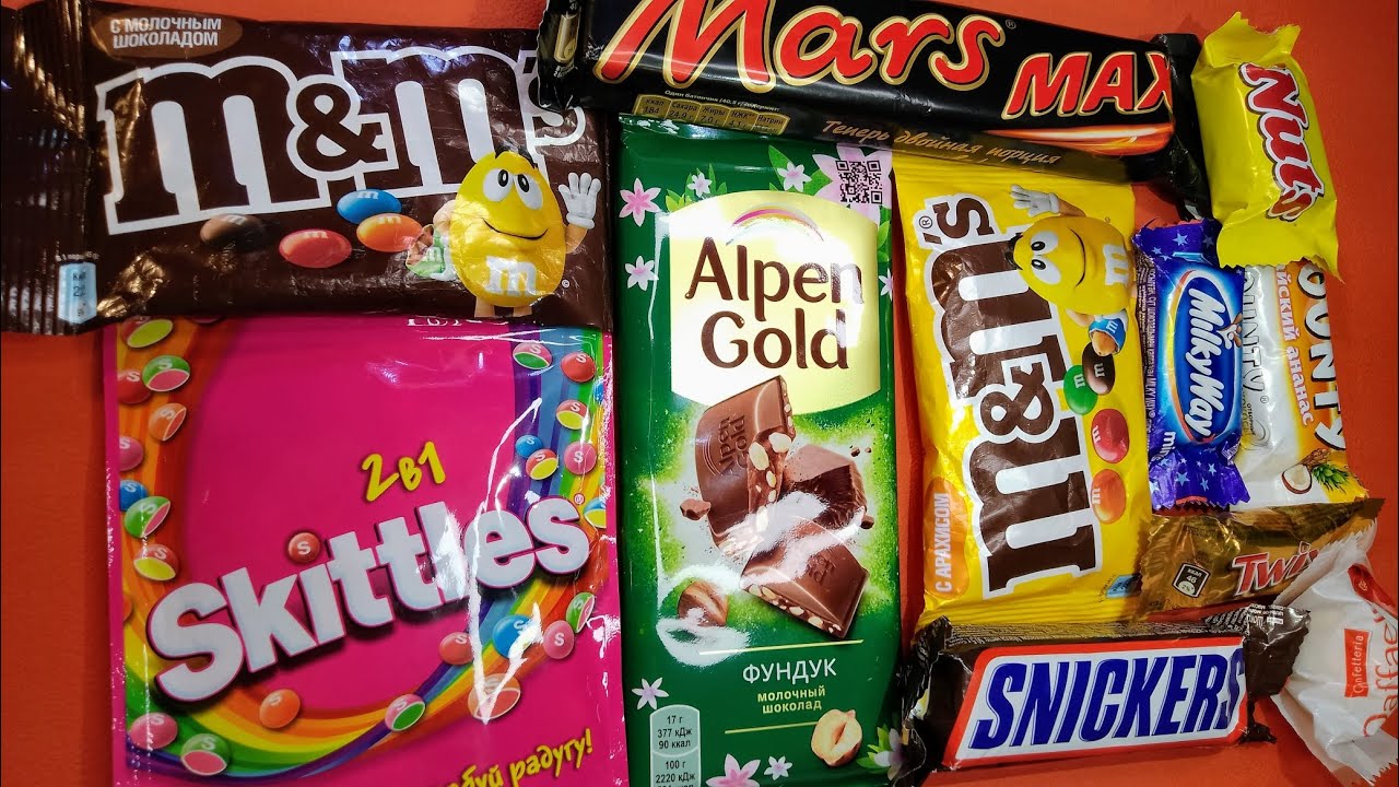Satisfying Video | Some Lot's of Candies ASMR | M&M's, Skittles, Alpen ...