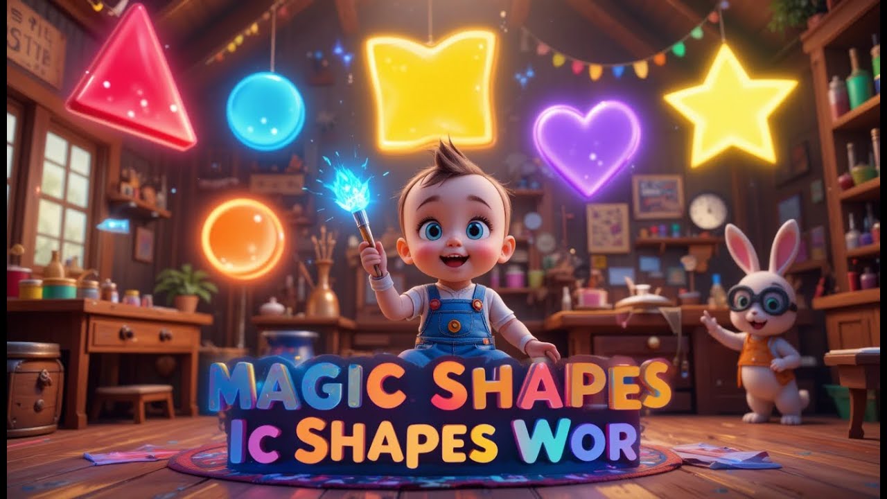 Magic Shapes Workshop 🔺🎨 | Baby Rhyme for Learning Shapes | Pixar-style ...