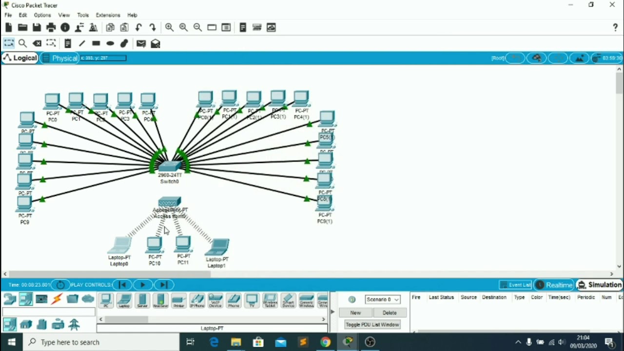 WIRED AND WIRELESS LAN WITH PACKET TRACER - YouTube