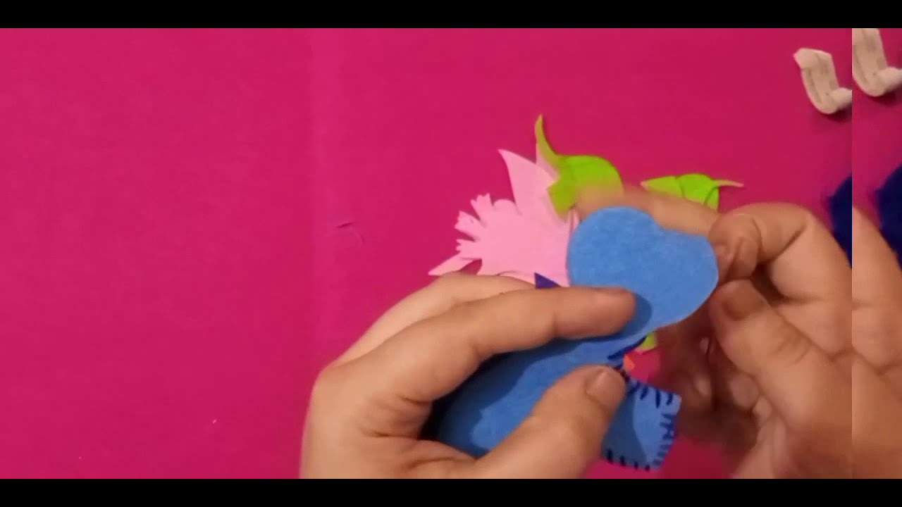 Tutorial no : 2 how to make a dinosaur finger felt puppets / diy ...