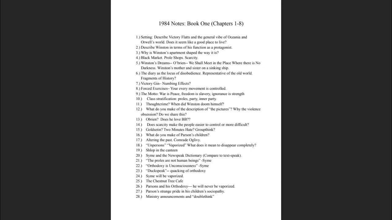 1984 Book One - YouTube