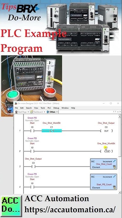 PLC Programming Example One Shot Using Bits Only - YouTube