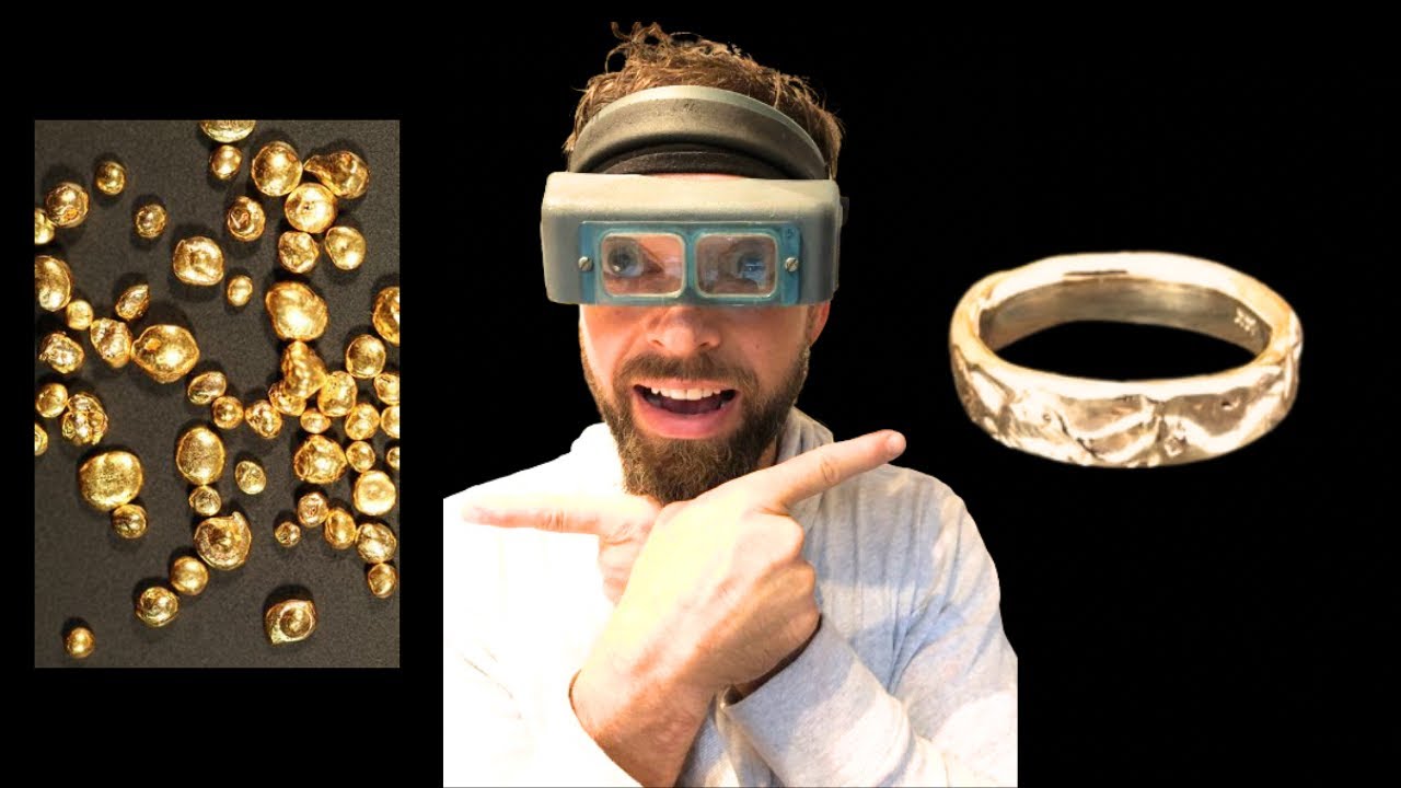 How to make a heavy textured gold ring from scratch. - YouTube