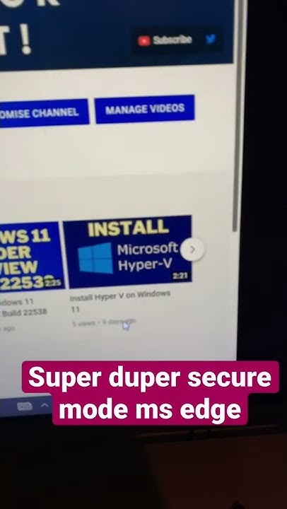 Enable Super Duper Secure mode in Microsoft edge browser Windows 10 #shorts #windows #how - YouTube