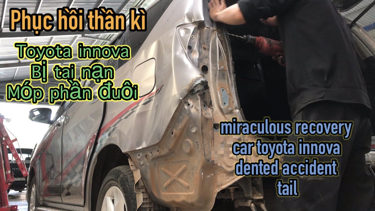 Cách sửa chữa xe toyota innova bị tai nạn móp đuôi | how to repair an ...