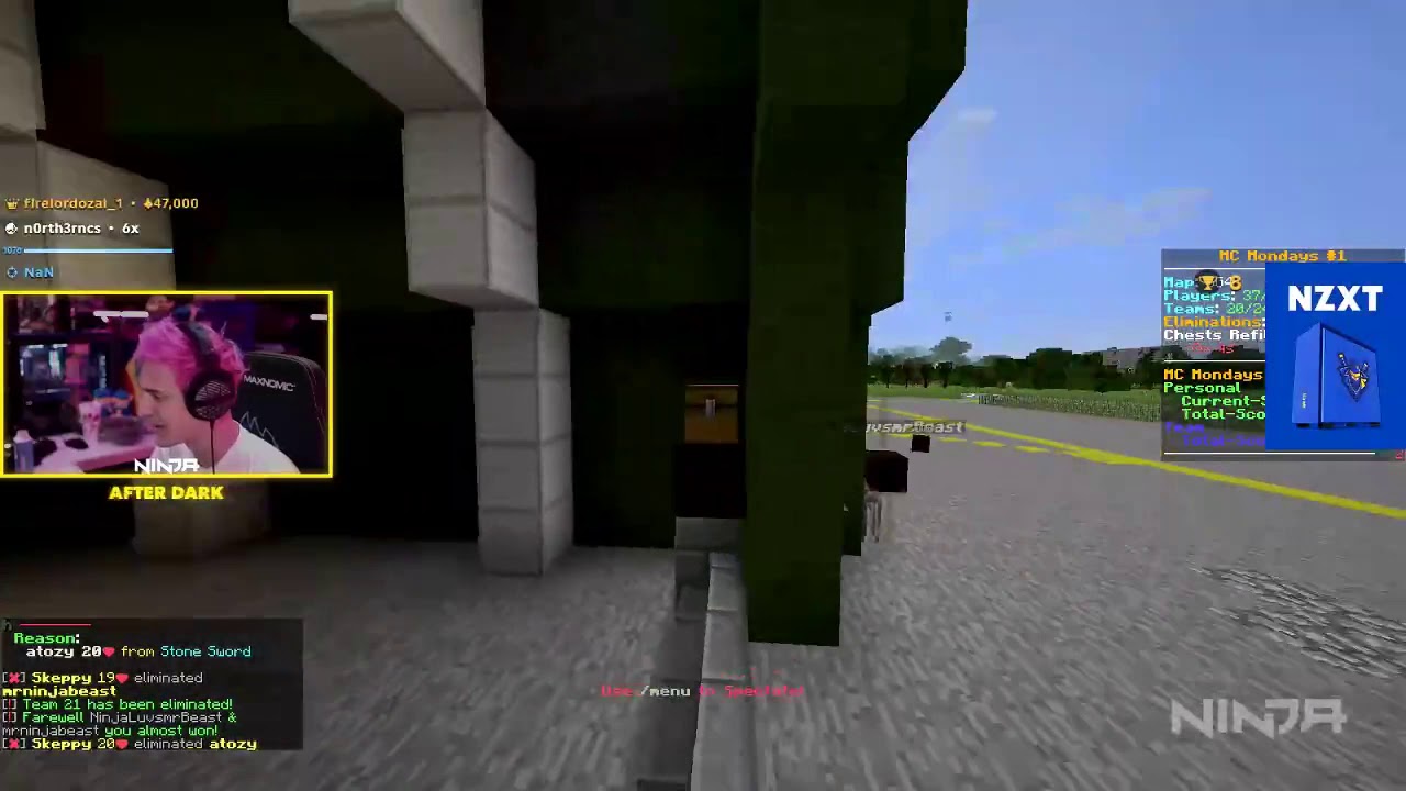 Ninja rage quit from Minecraft Monday - YouTube