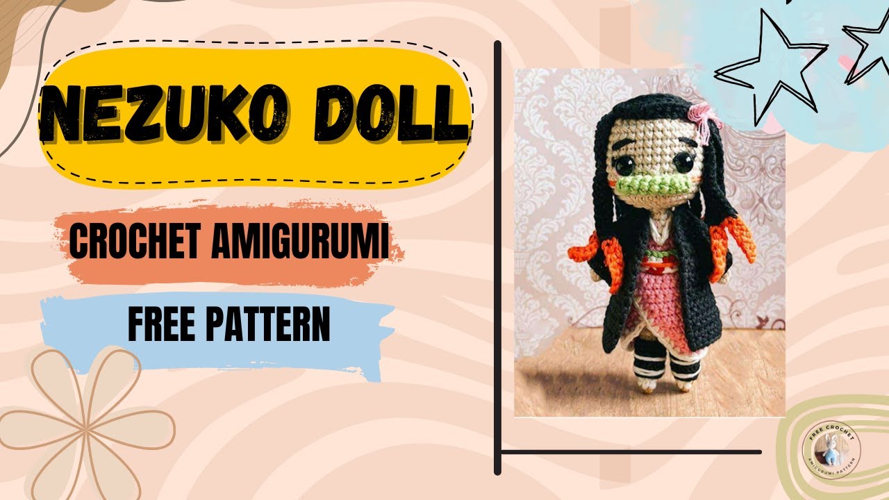 Free Amigurumi Nezuko Doll Writing Pattern - YouTube