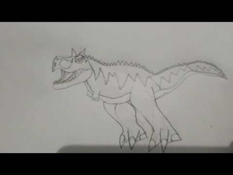 How to draw a Carnotaurus - YouTube