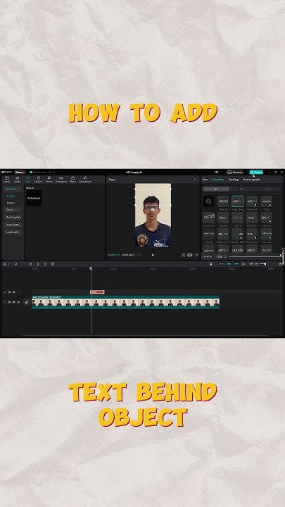 How to add text behind the object in capcut #shorts #capcut - YouTube