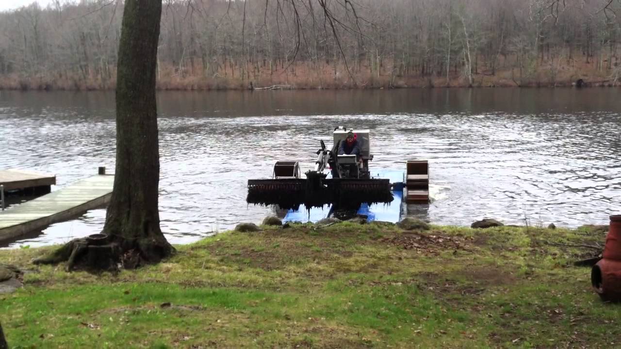 Hydro Raking Pickerel Lake CT www.pickerellake.org - YouTube
