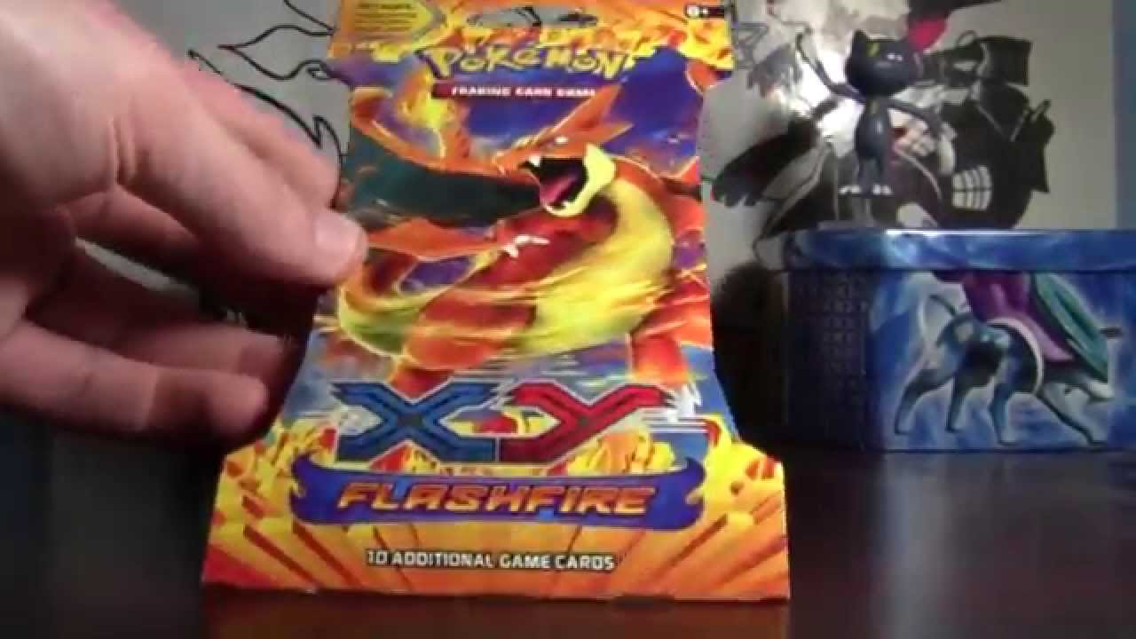 Pokemon Cards X & Y Flashfire Booster Pack Opening - YouTube
