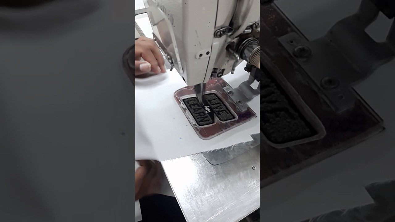 S Label attach machine - YouTube