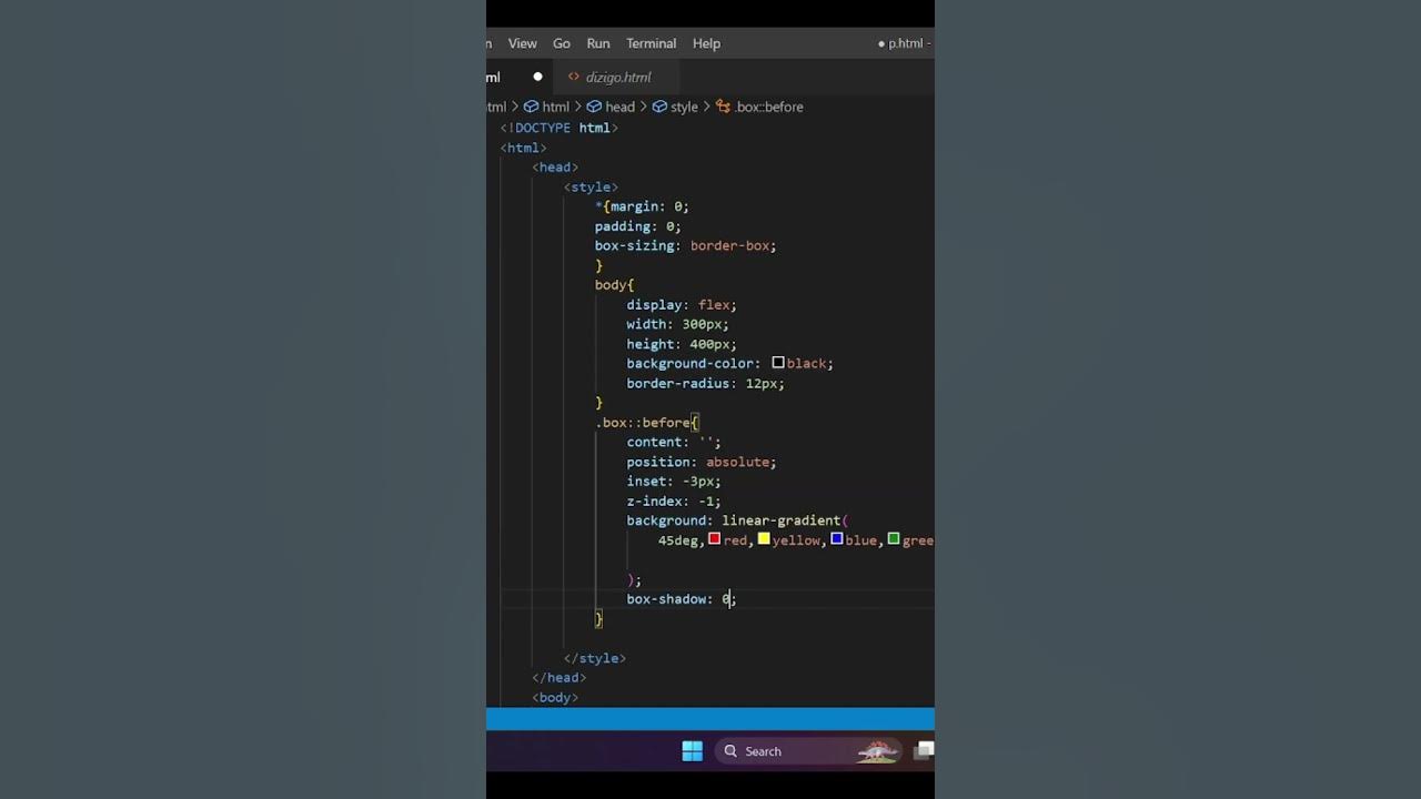 Css Box Shadow || CSS || HTML #shorts #cssanimation - YouTube
