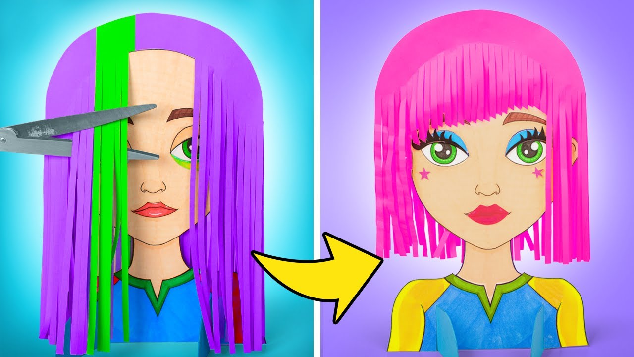 Stylist for a Paper Doll 💇😍 Hairstyle, Makeup & More - YouTube