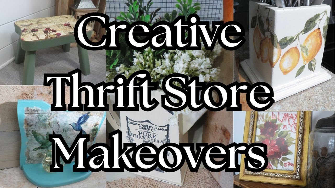 Creative Thrift Store Makeovers~IOD Transfers & Decoupage Paper DIYS ...