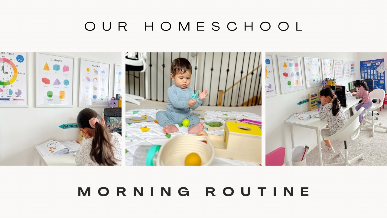 Our Homeschool Morning Routine | Homeschooling 2 kids and a baby - YouTube