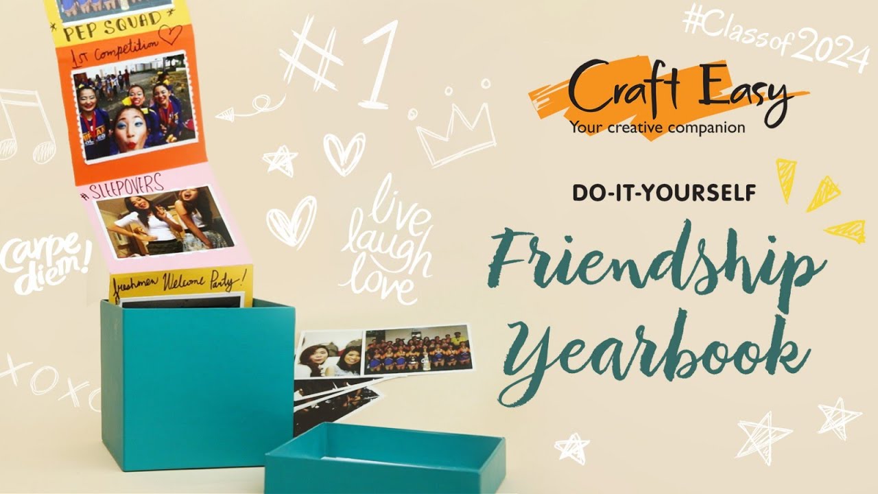 DIY Friendship Yearbook (Easy to craft graduation gift ideas) - YouTube