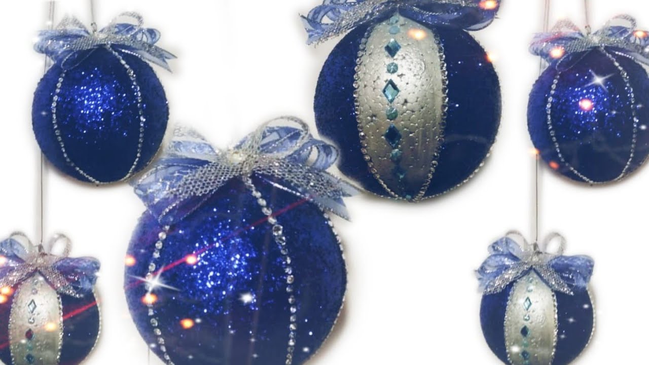 Como hacer esferas con bolas de unicel #Navidad #ventas #esferas # ...