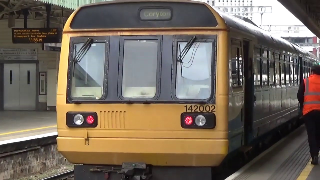 Cardiff Central train station - train going to Coryton - YouTube